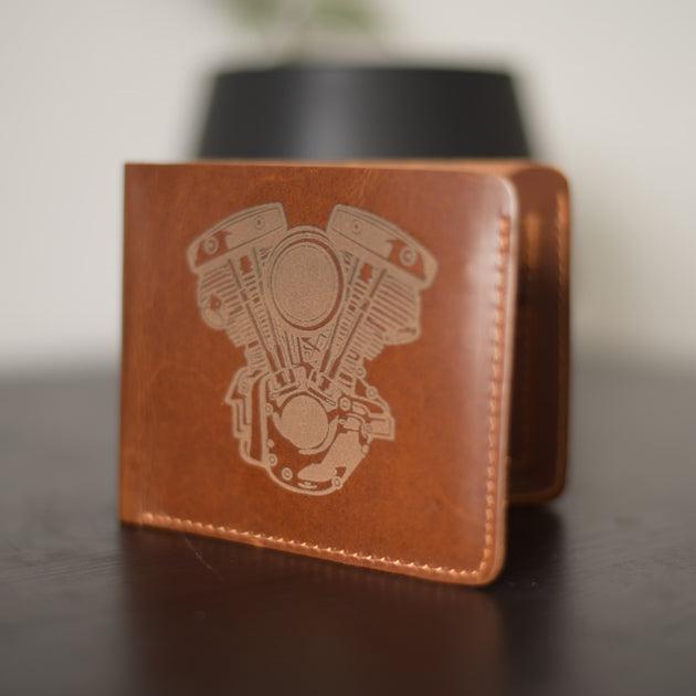 Shovelhead Motorcycle Engine Biker Wallet - Gift Ideas for Him ...